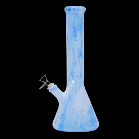 Blue Marble 15" Inch Glass Beaker – Blaze Smoke Shop